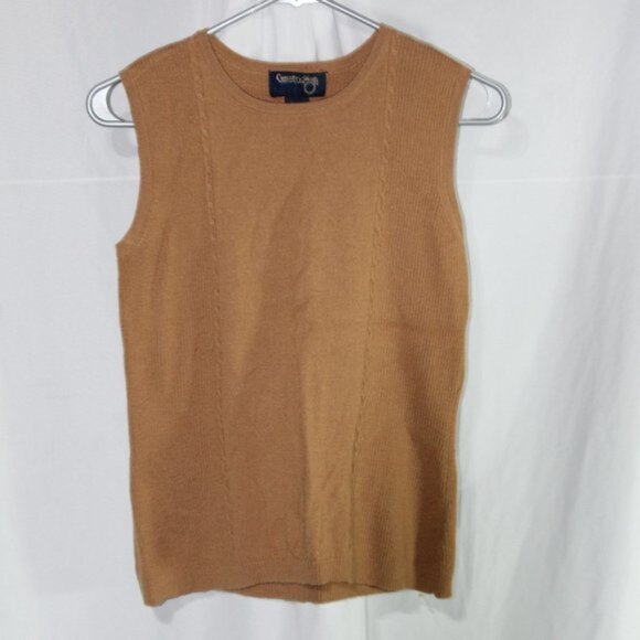 Country Shop | Tops | Country Shop Tan Wool Sweater Vest | Poshmark